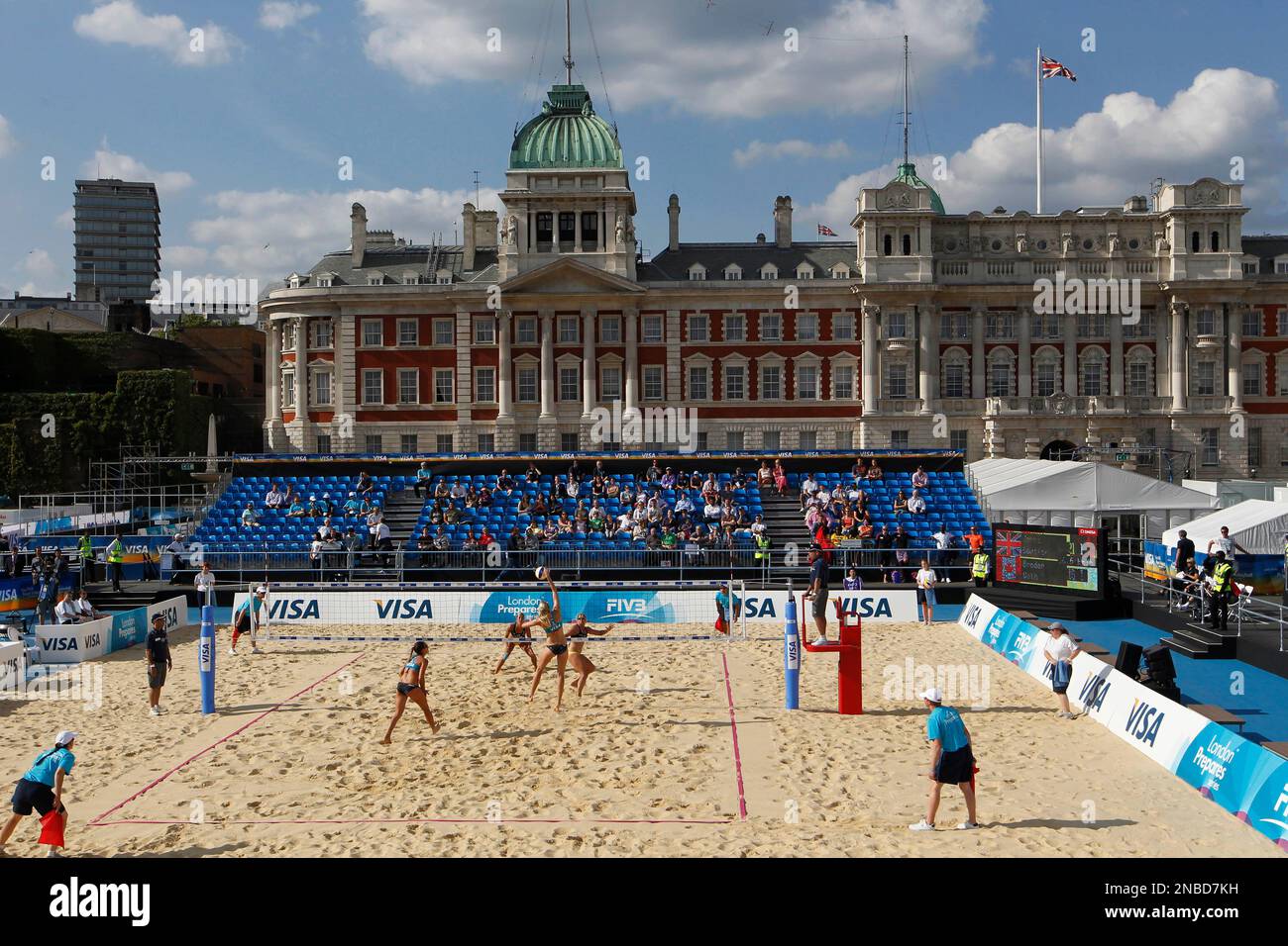 Canada's Jamie Lynn Broder and Ashley Voth, front, against Britain's ...