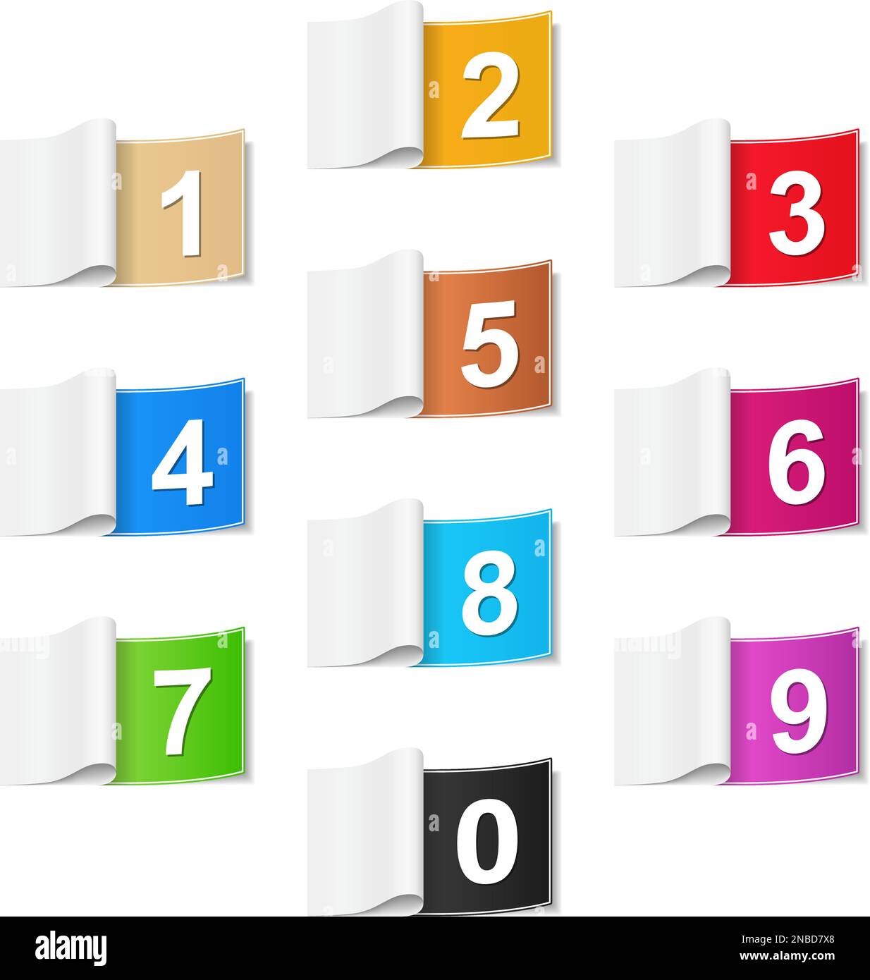 Set of numbers, vector eps10 illustration Stock Vector Image & Art - Alamy