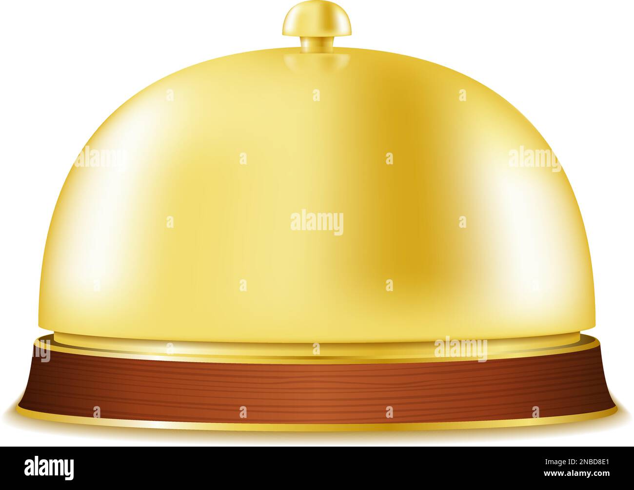 Golden service bell, vector eps10 illustration Stock Vector Image & Art ...