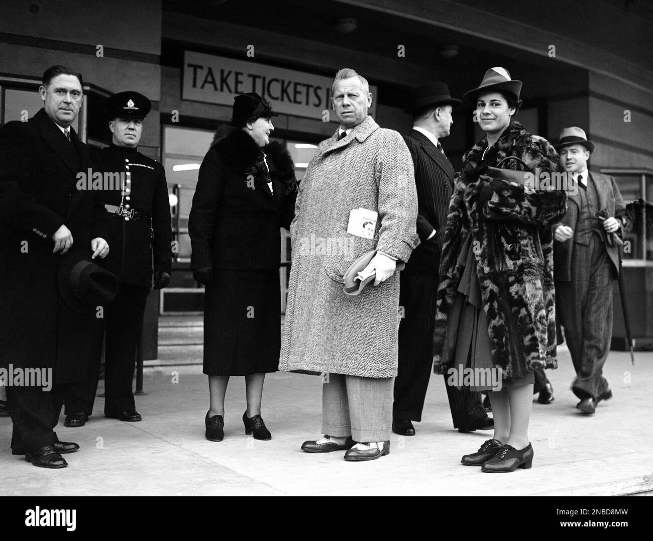 Adolf Huhnlein, German Sports Minister on the steps of the Earl's Court ...