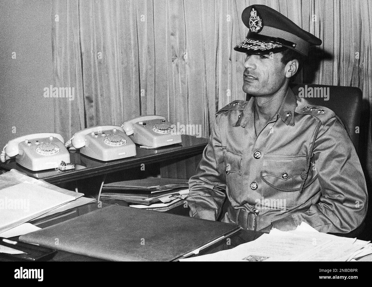 Libyan Ruler Muammar Muhammad al-Gaddafi in an undated photo. Location ...