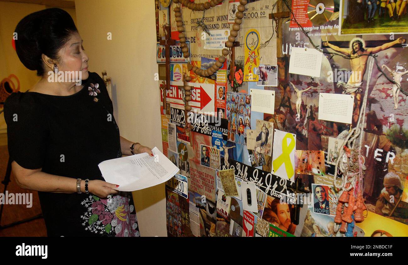 Former Philippine first lady and now Congresswoman Imelda Marcos looks ...