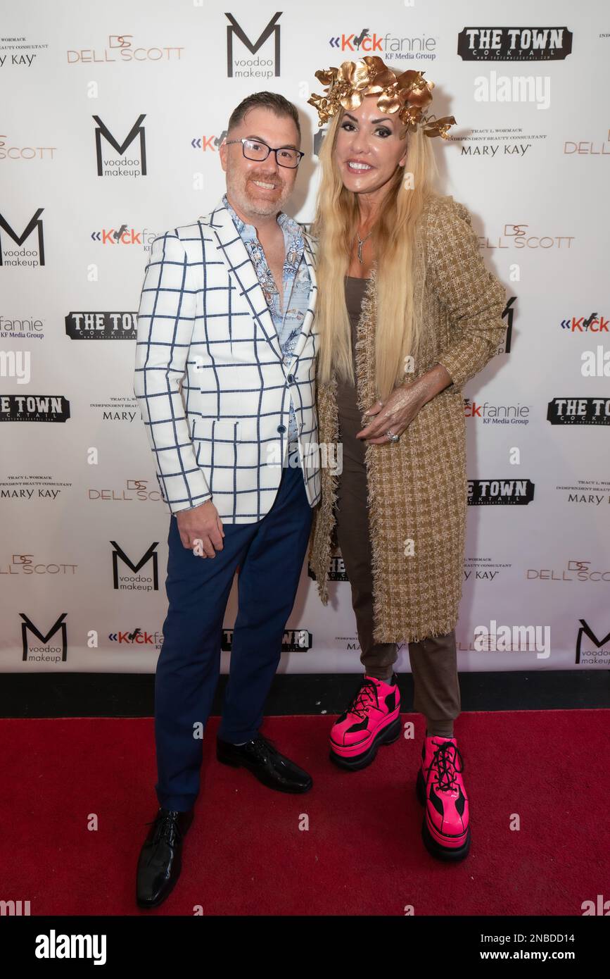 Bryan Griffin and Luciana Pampalone attend the Dell Scott Collection ...