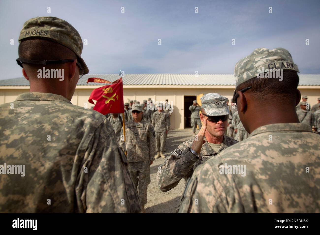 Col. Sean Jenkins right, Commander of the U.S. Army's 506th Infantry ...