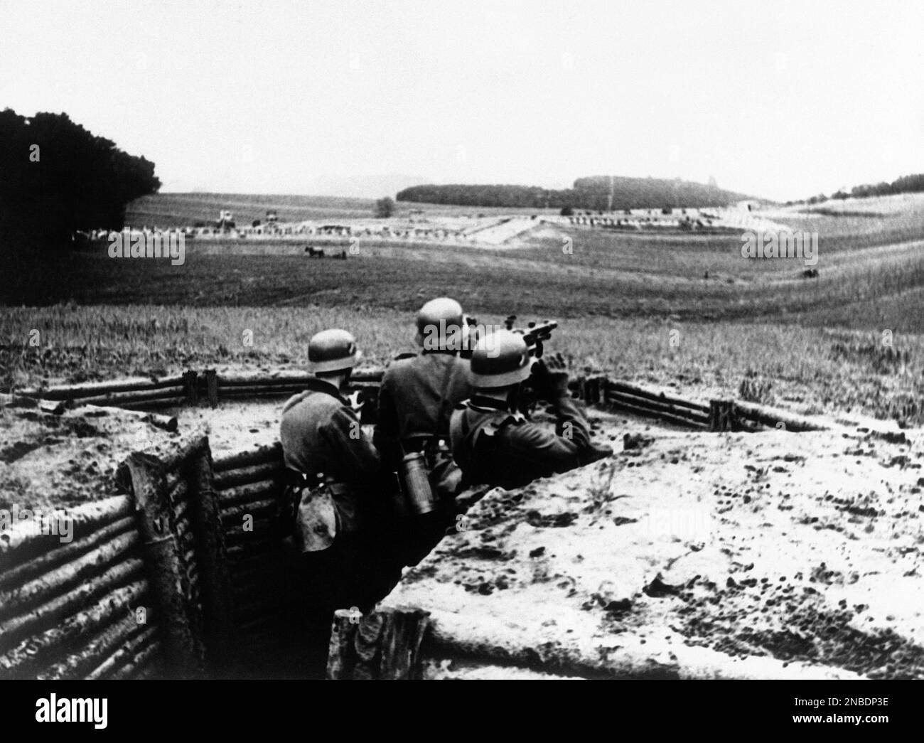 An advanced machine gun nest in the center of tank barriers in the new ...