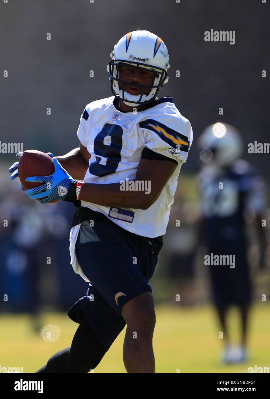 San Diego Chargers receiver Vidal Hazelton during NFL football training ...