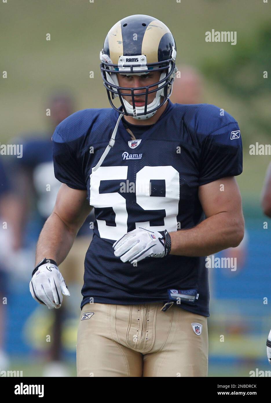 St. Louis Rams linebacker Brady Poppinga is seen during NFL football ...