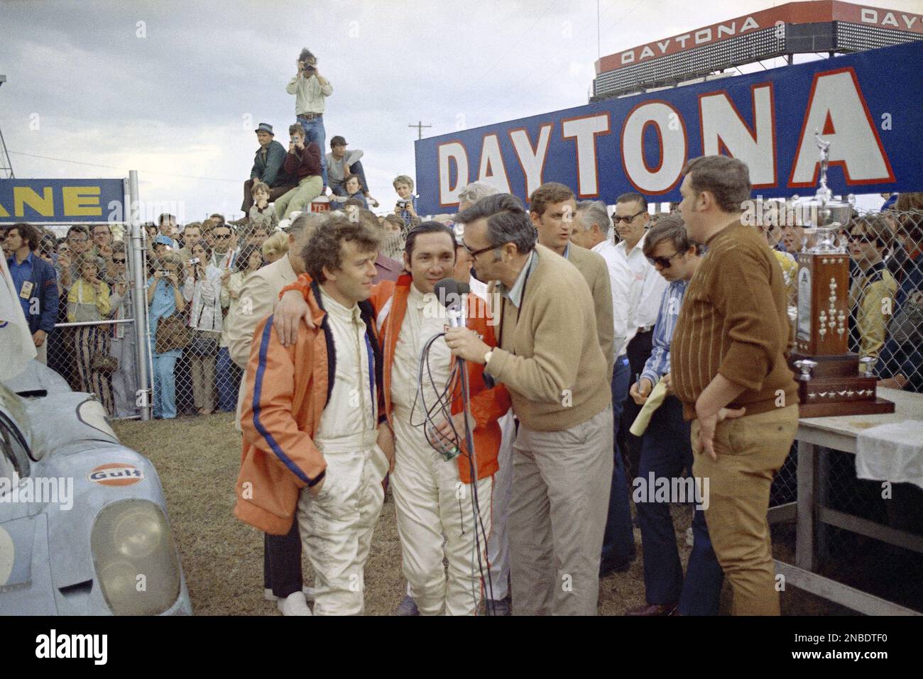 Winning co-drivers Jackie Oliver of England, left, and Pedro Rodriguez ...
