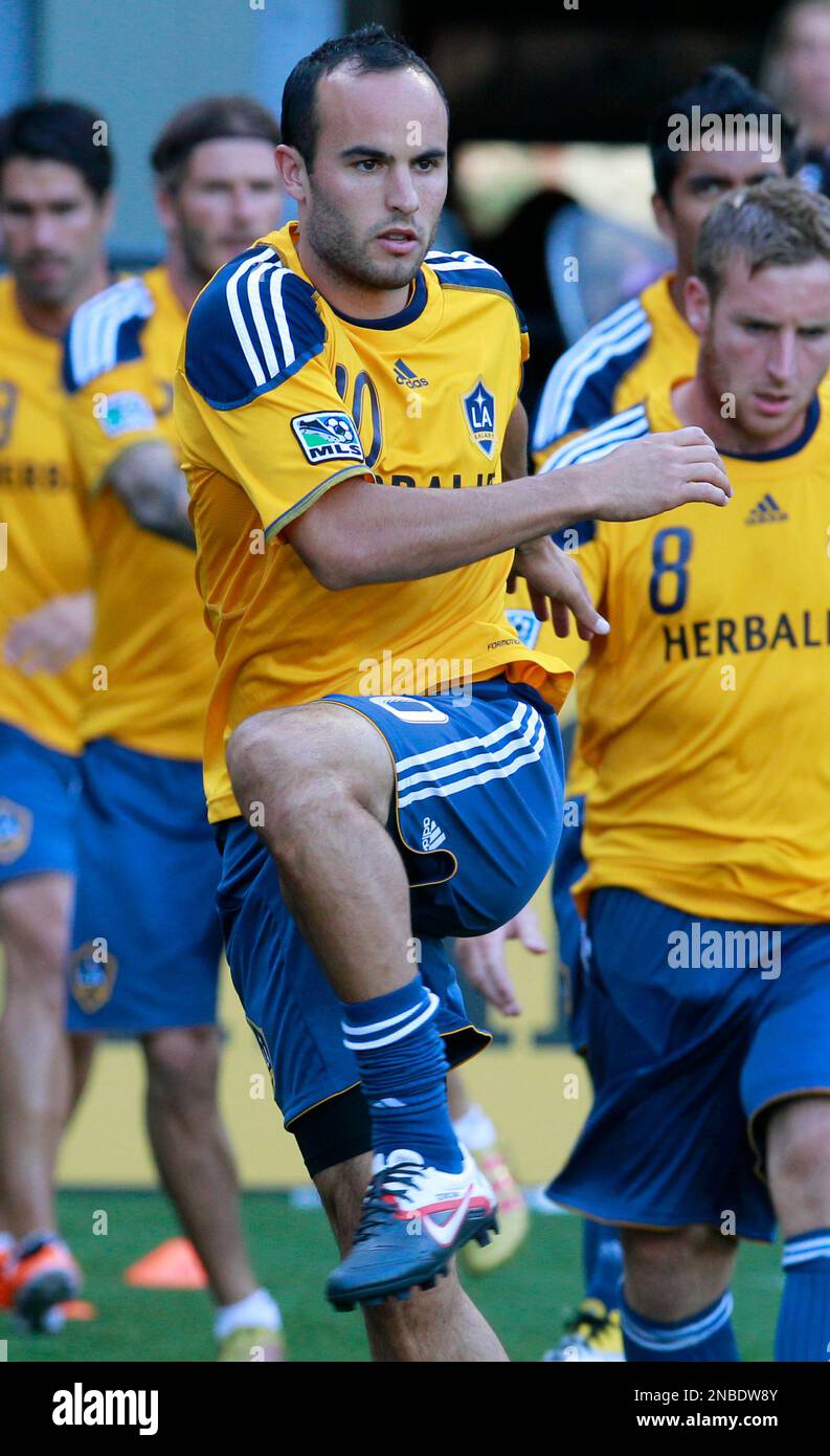 Los Angeles Galaxy's forward Landon Donovan (10) and midfielder Chris ...