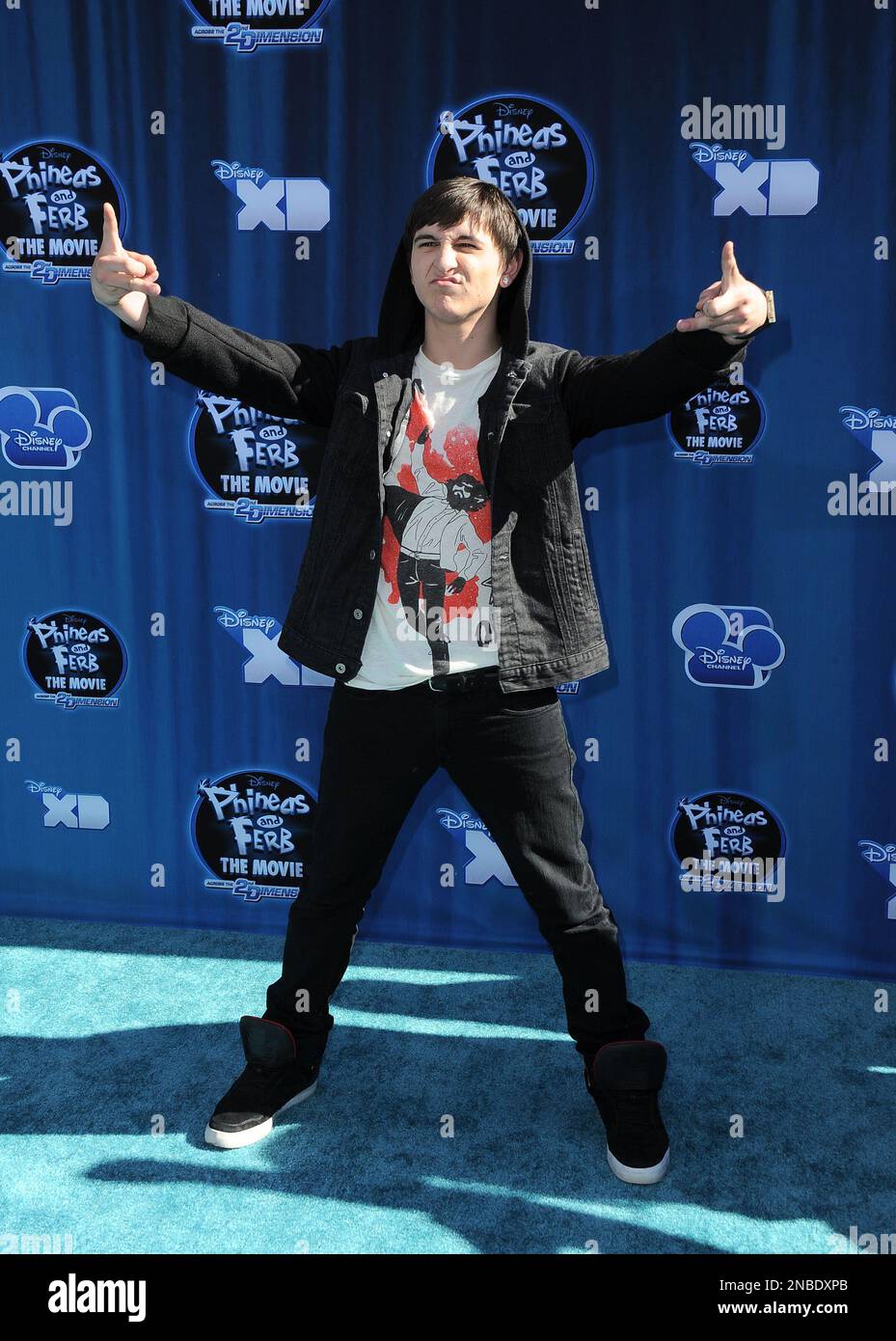 Michael Musso arrives at the premiere of "Phineas and Ferb: Across The ...