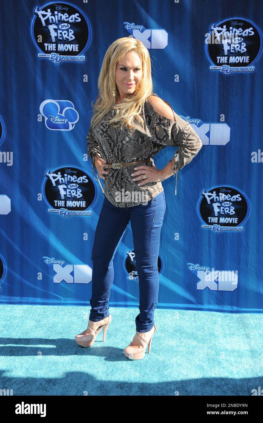 Adrienne Maloof arrives at the premiere of "Phineas and Ferb: Across ...