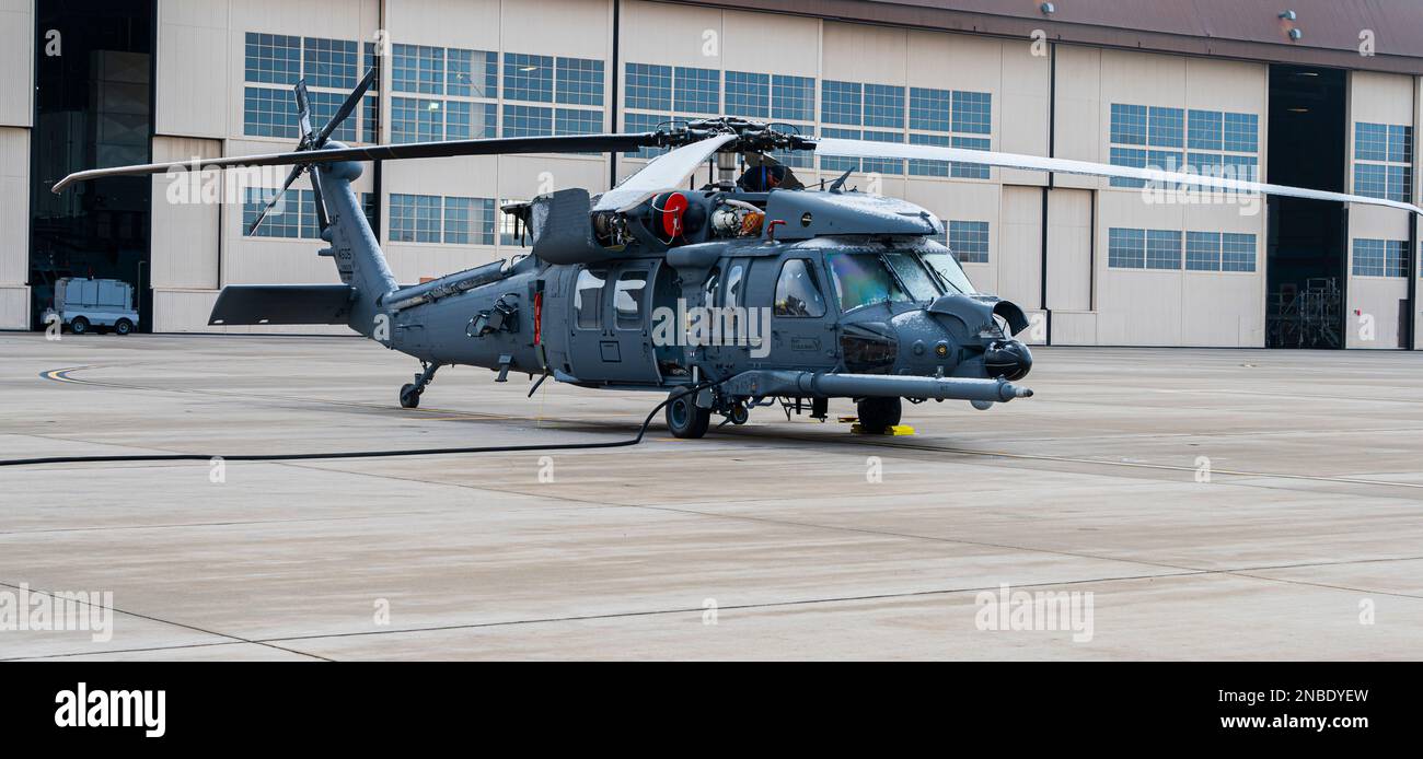 An HH-60W from the 58th Special Operations Wing is inspected by Johnie ...