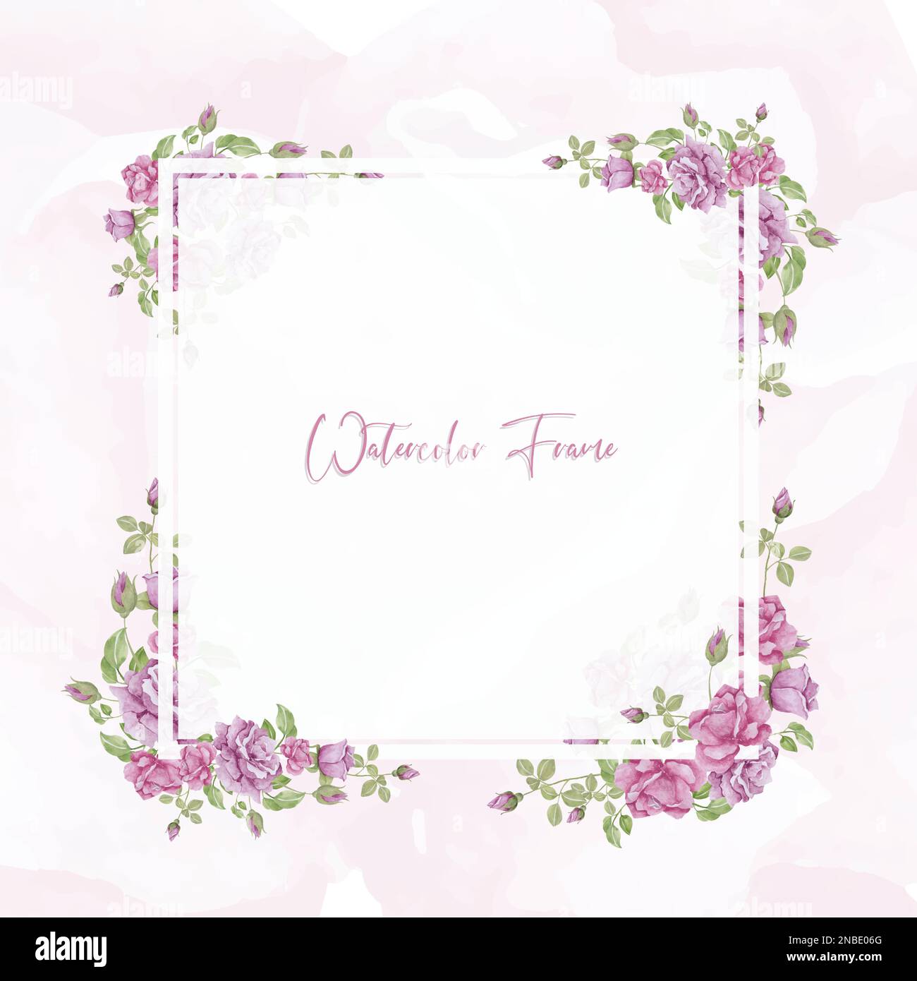 Flower composition painted in Stock Vector Images - Alamy