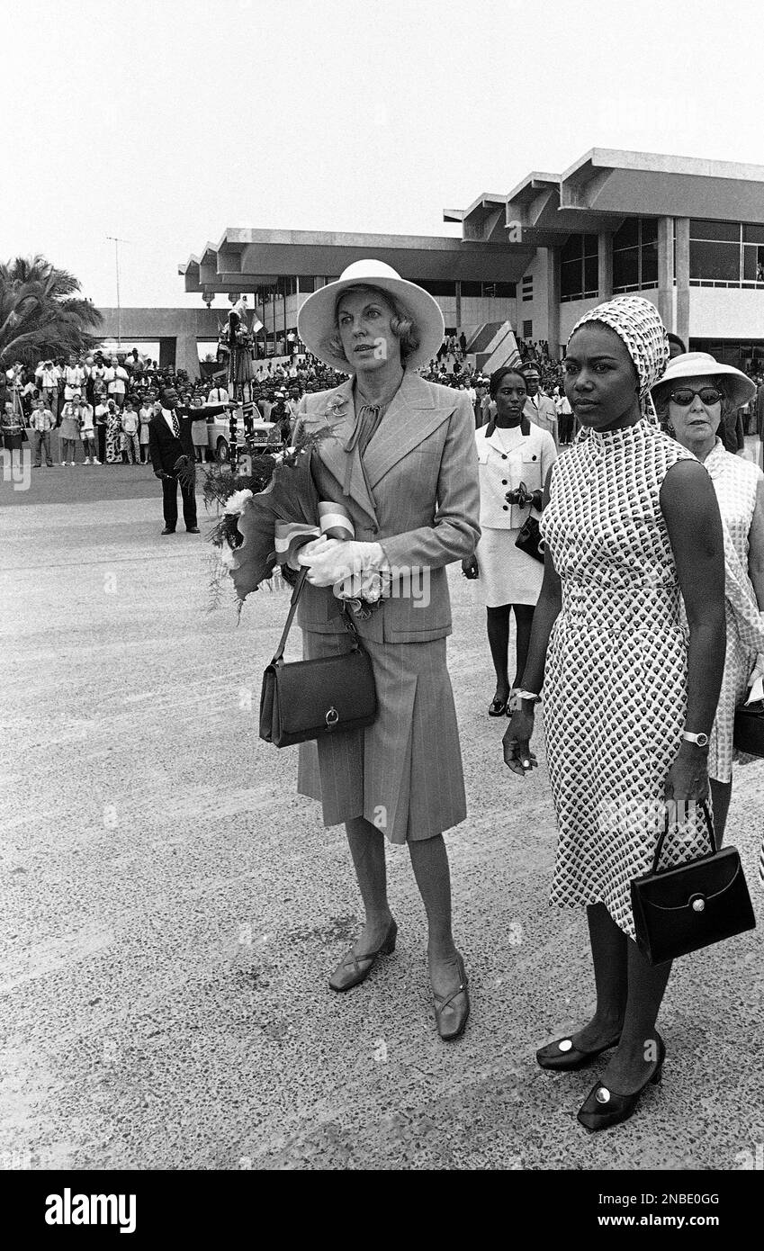 Claude Pompidou, wife of French President Georges Pompidou (unseen ...
