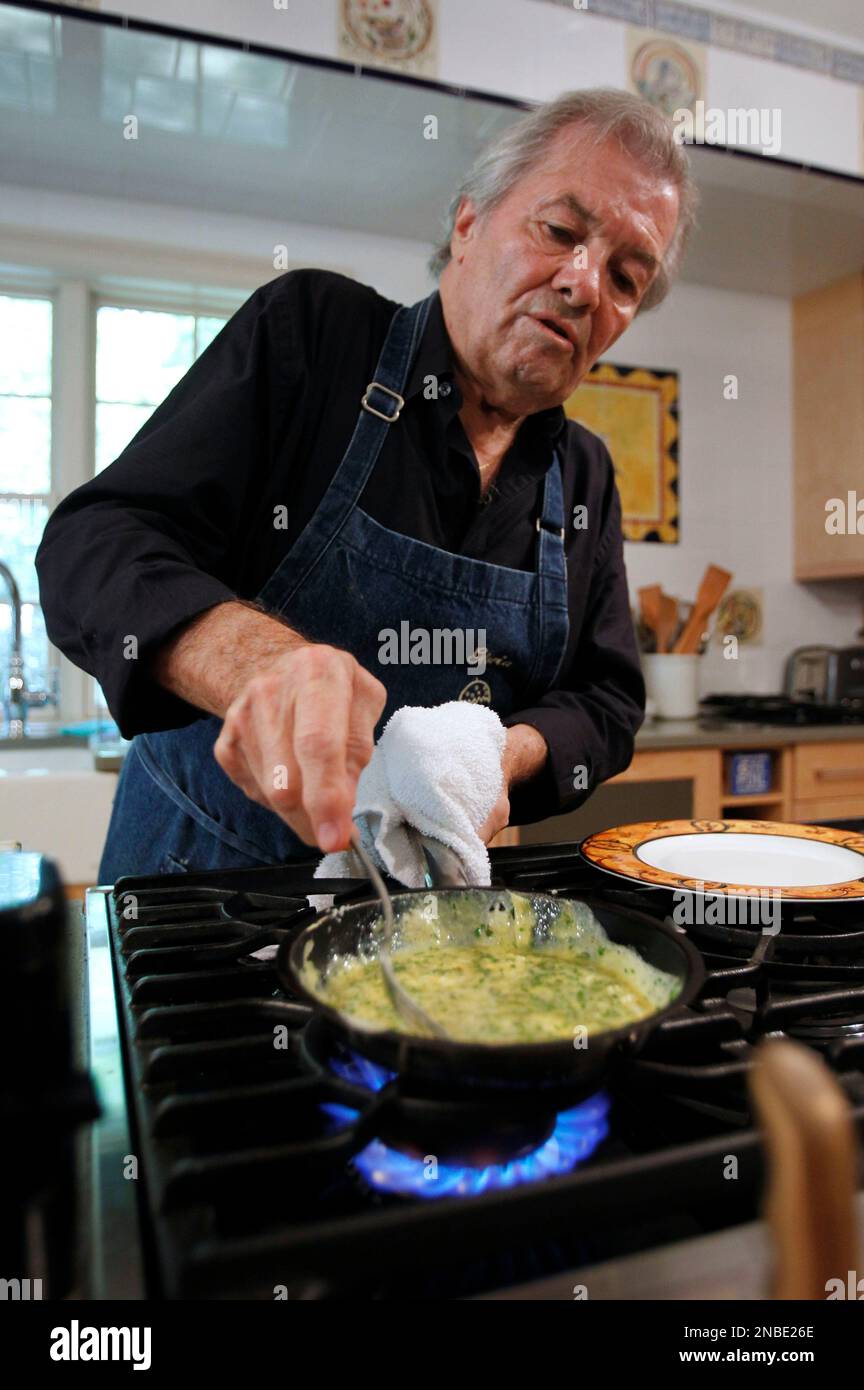 In this Tuesday, June 28, 2011 photo, chef Jacques Pepin demonstrates ...