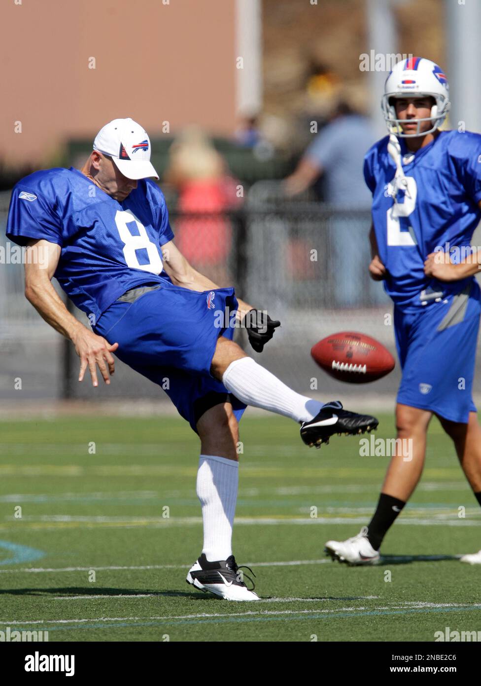Buffalo Bills punter Brian Moorman (8) and Reid Forrest (2) during an ...