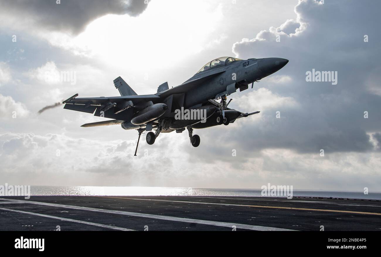 230211-N-MJ302-2444 SOUTH CHINA SEA (Feb.11, 2023) An F/A-18F Super ...