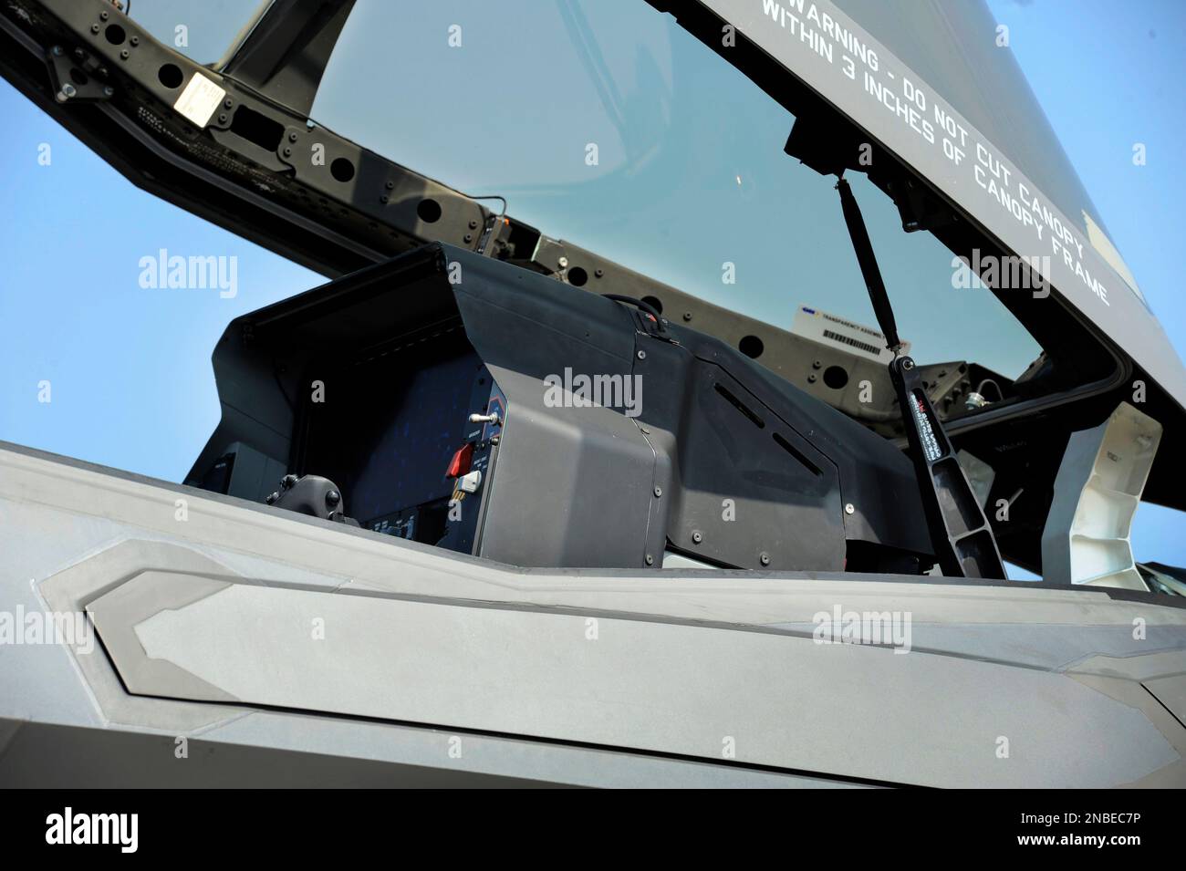 The full-panel-width "panoramic cockpit display" in the cockpit of a ...