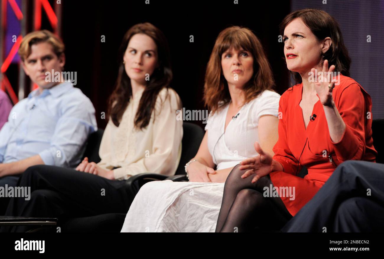 Elizabeth McGovern, right, a cast member in the Masterpiece series ...