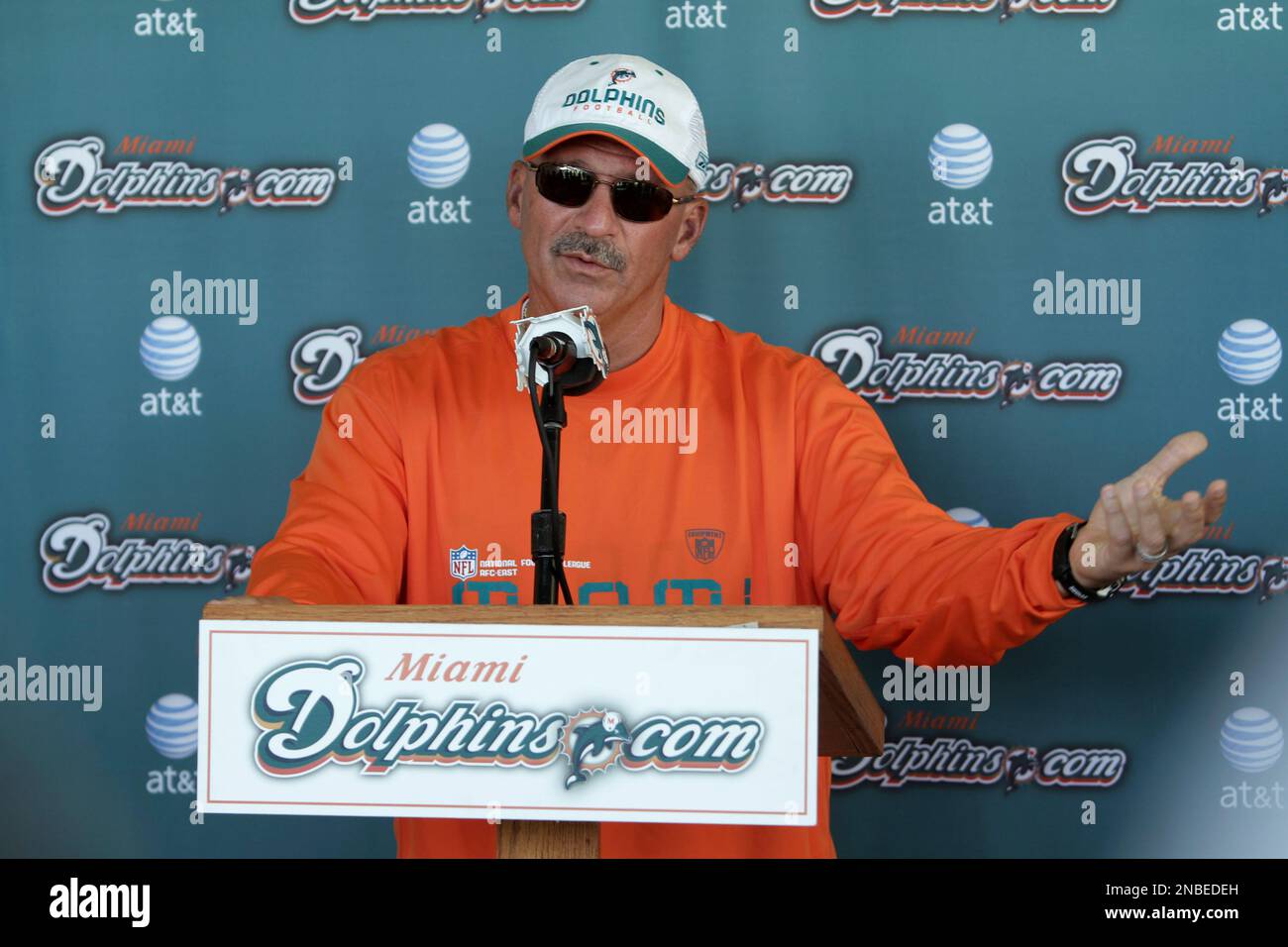 Miami Dolphins coach Tony Sparano speaks during a news conference after ...