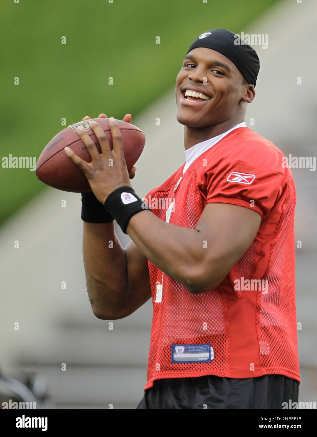 Carolina Panthers' Cam Newton (1) throws a pass at the NFL football ...
