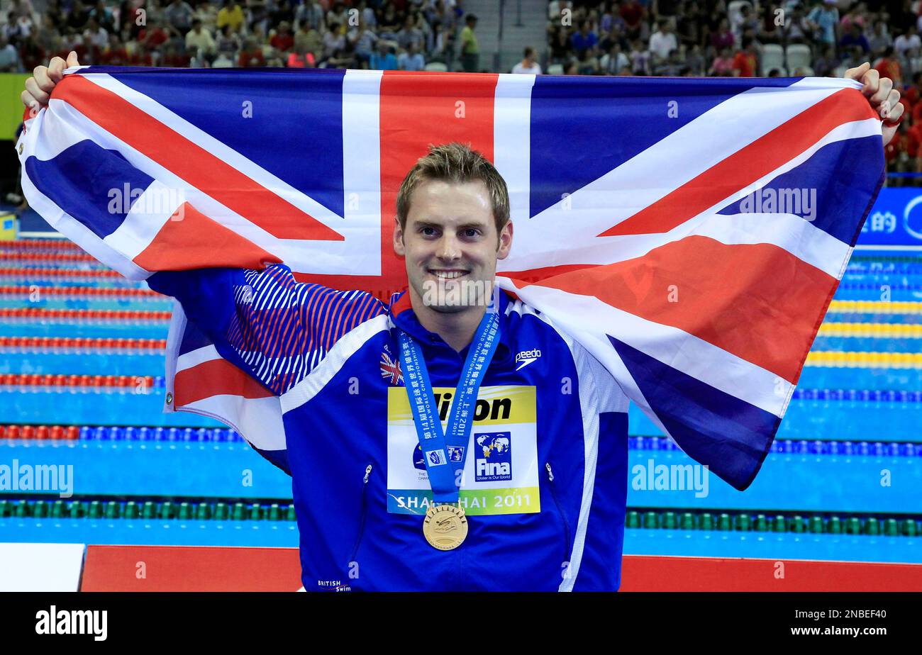 Britain's Liam Tancock celebrates after winning the men's 50m ...