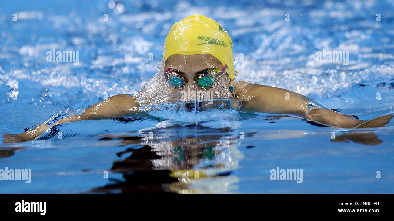 Australia's Stephanie Rice swims on her way to winning the bronze medal ...
