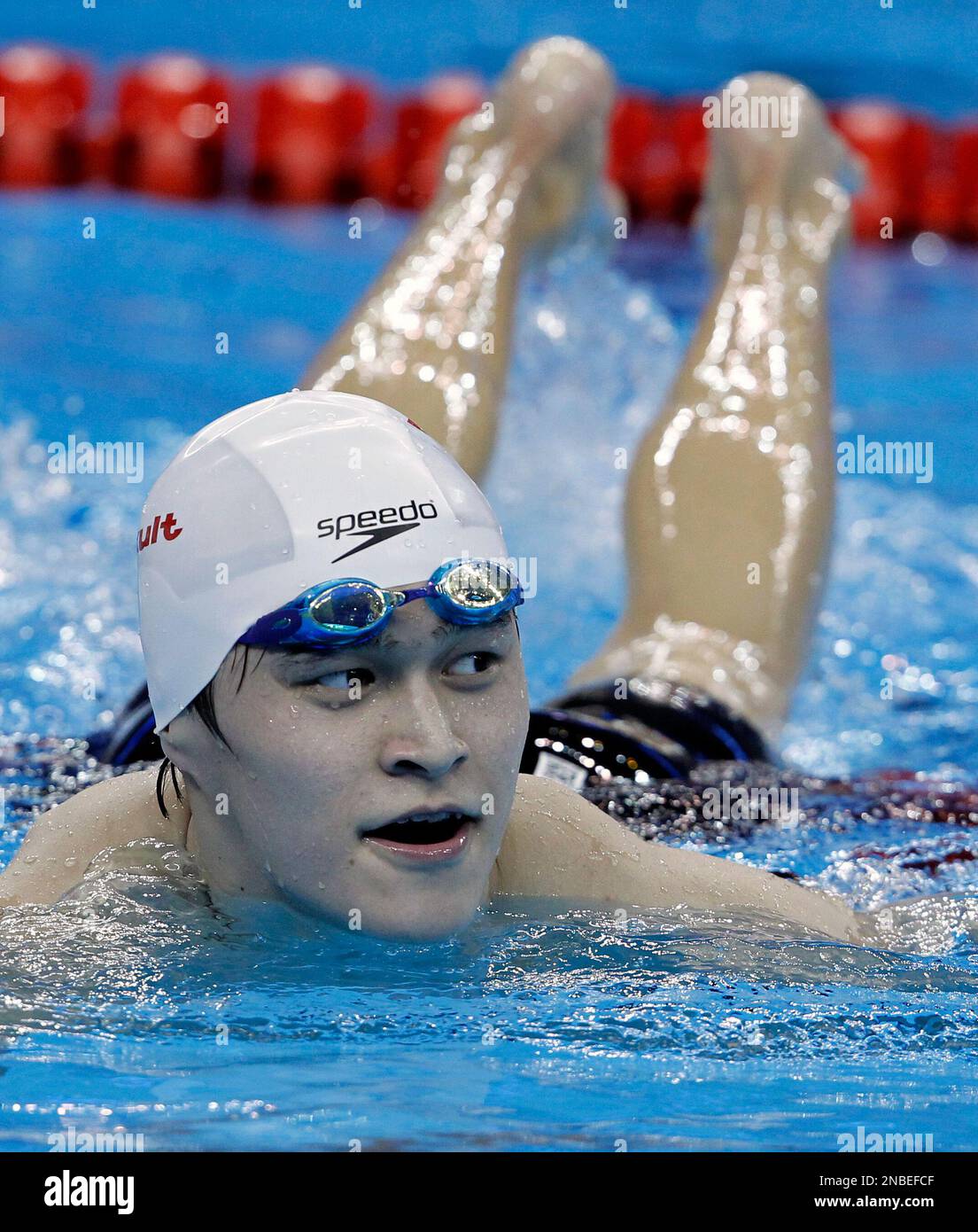 China's Sun Yang leaves the pool after winning the men's 1,500m ...