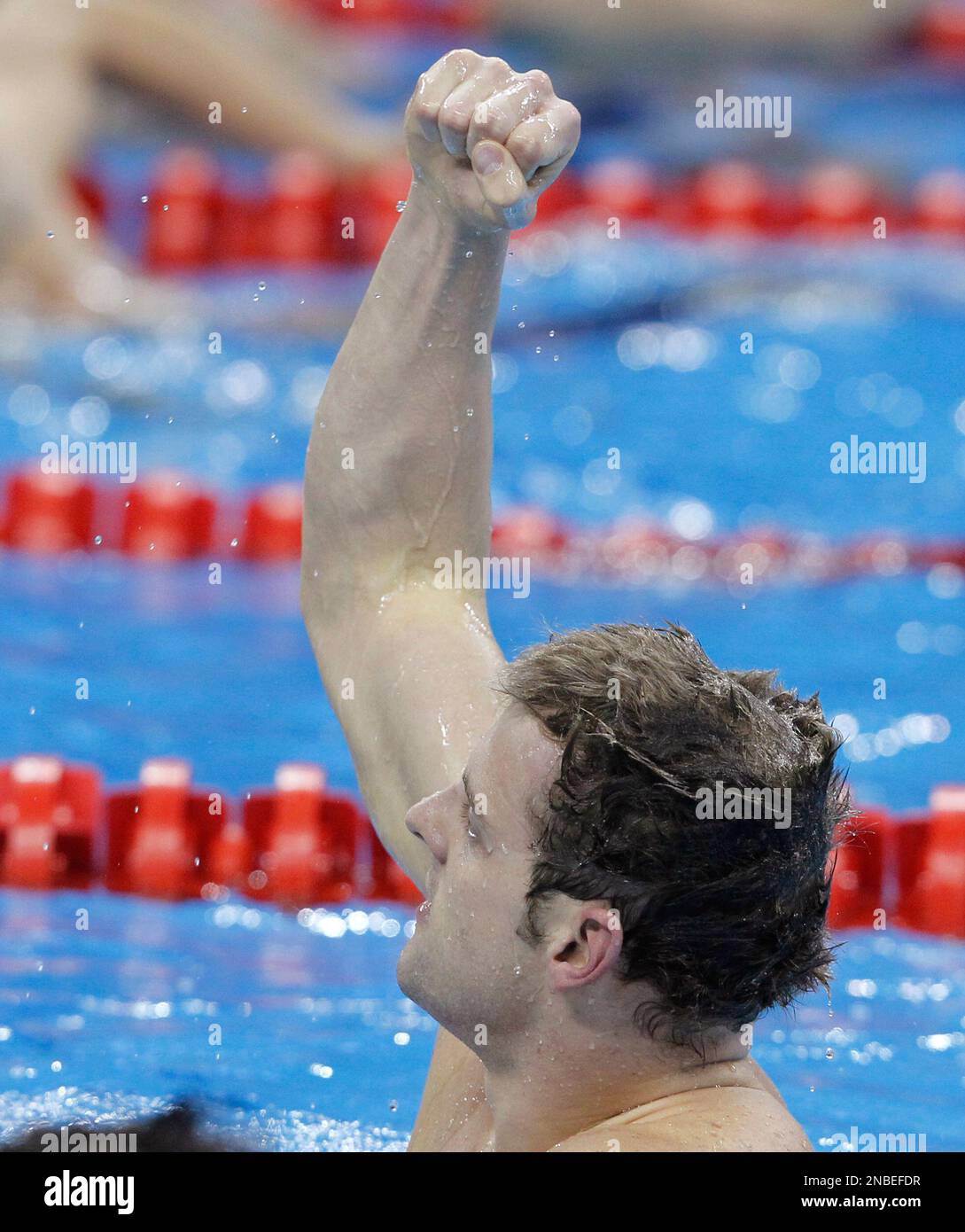 Britain's Liam Tancock celebrates after winning the men's 50m ...