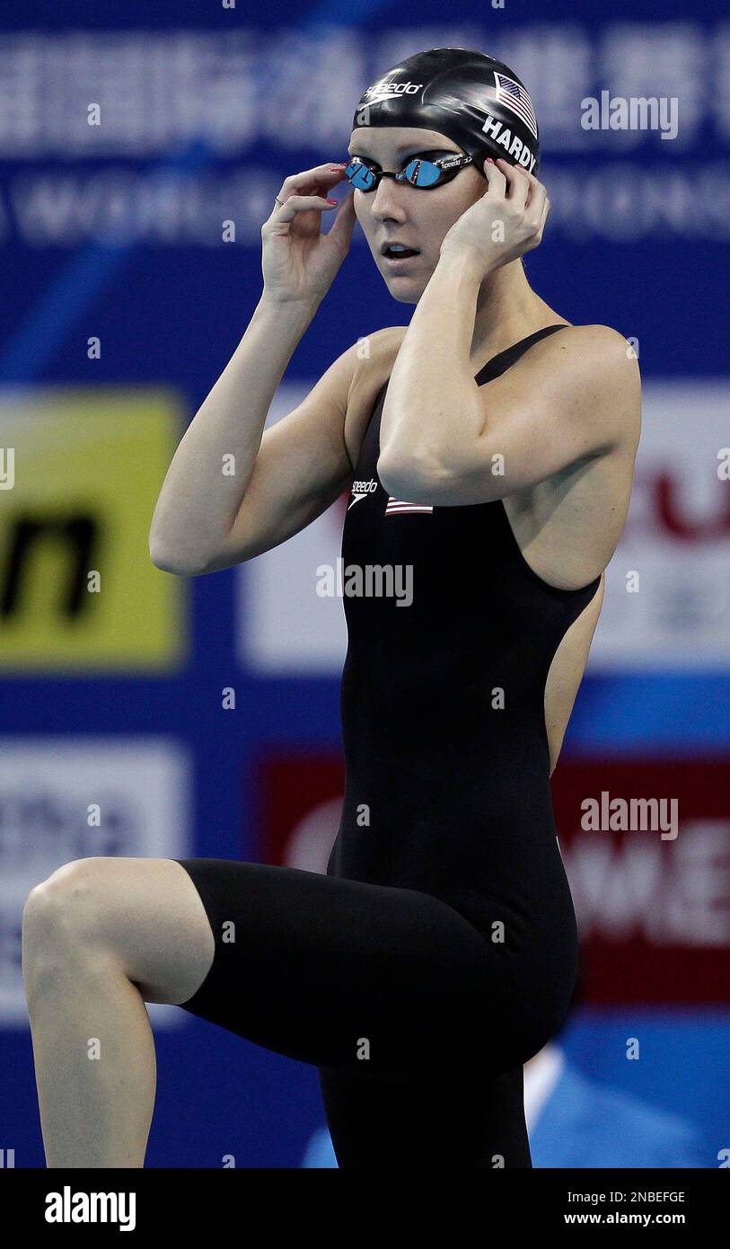 U.S. Jessica Hardy prepares her race to win the gold medal in the women ...