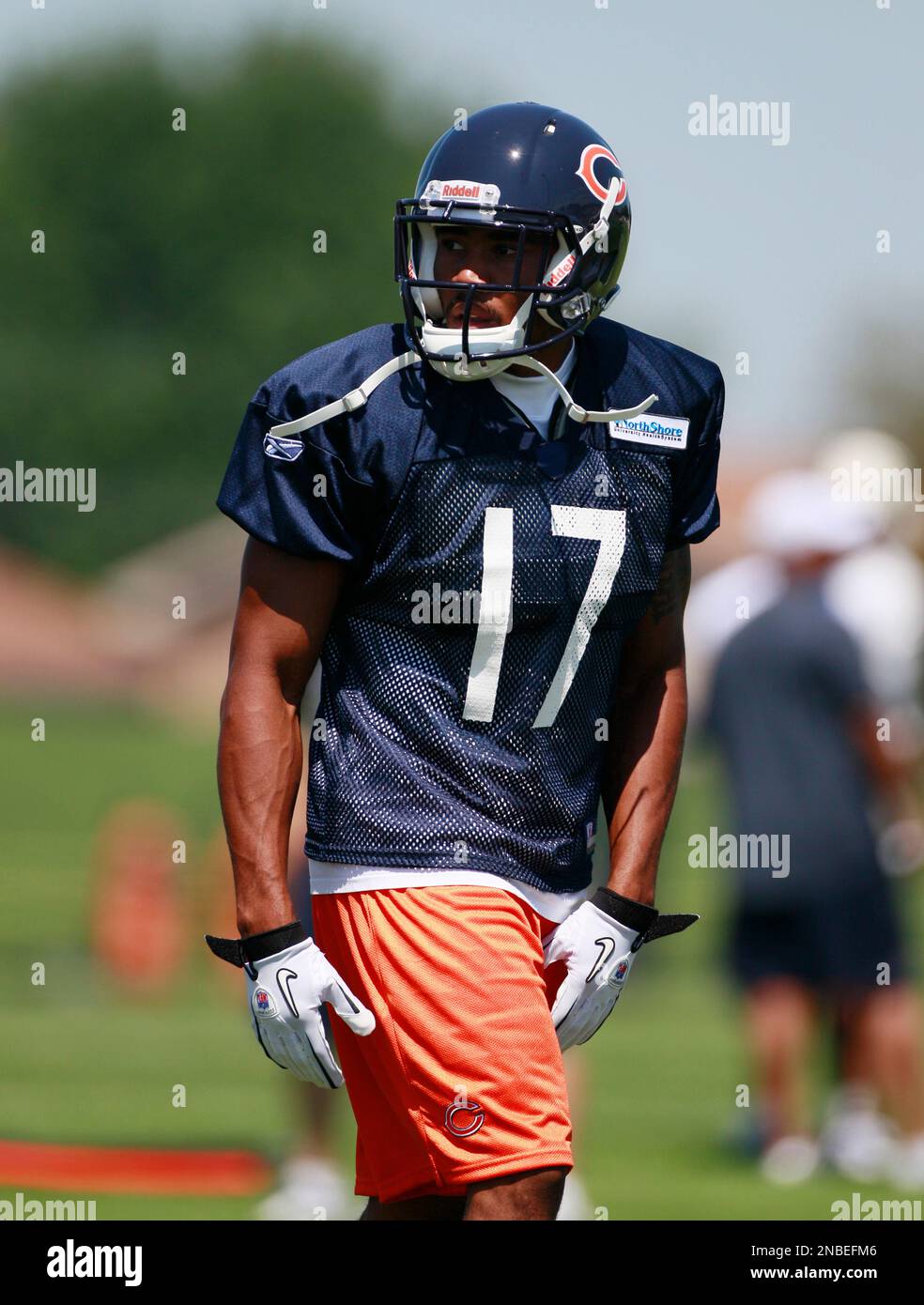 Chicago Bears' Onrea Jones waits for a pass during the first day of the ...