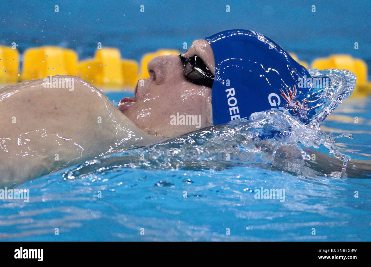 Britain's Joseph Roebuck swims in a men's 400m Individual Medley heat ...
