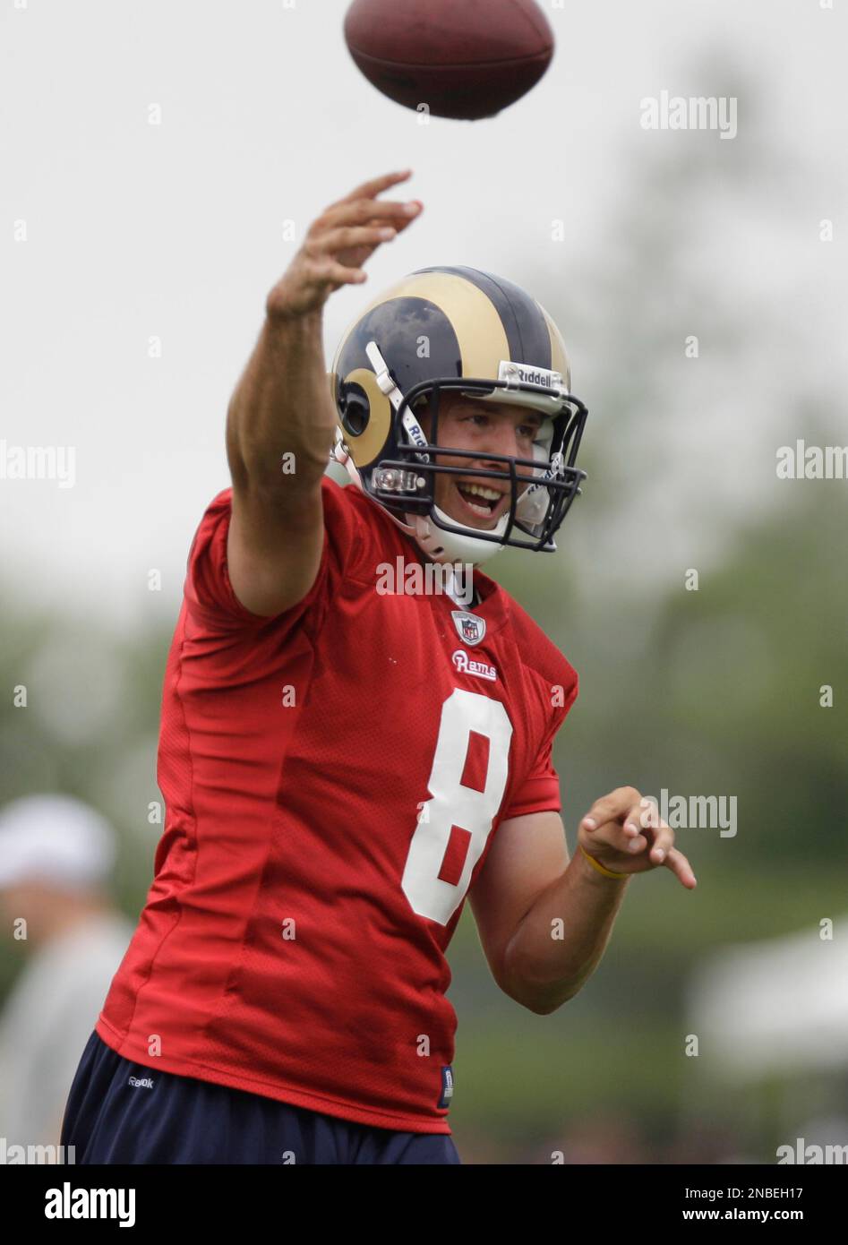 St. Louis Rams quarterback Sam Bradford throws during NFL football ...