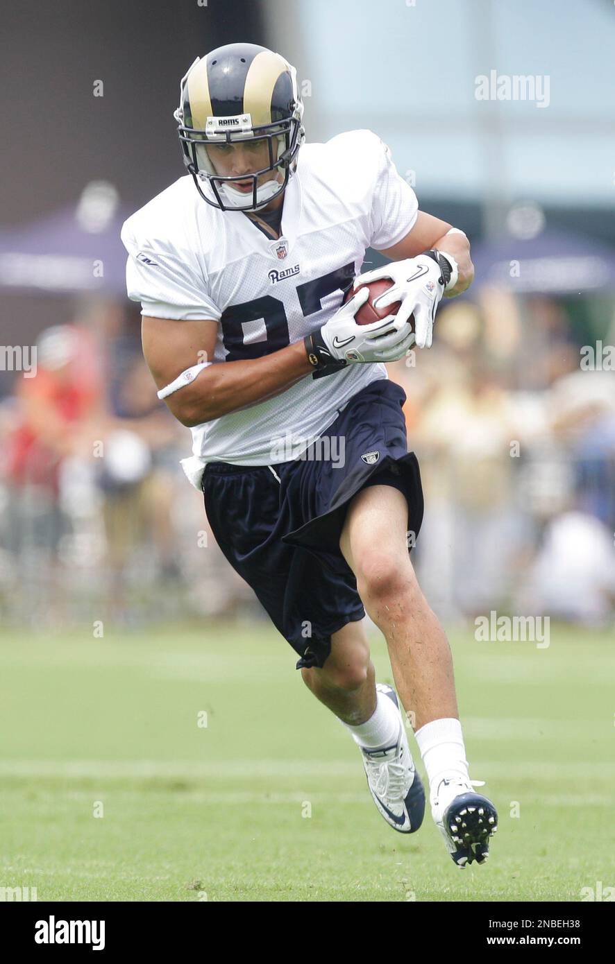 St. Louis Rams wide receiver Greg Salas runs with the ball during NFL ...