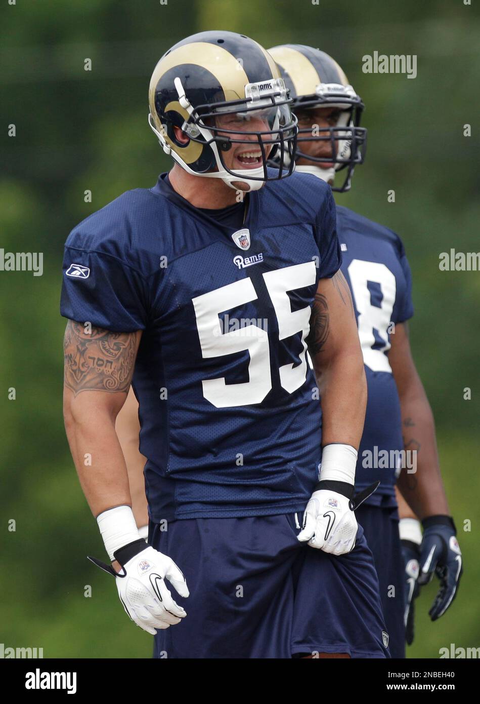 St. Louis Rams linebacker James Laurinaitis (55) is seen during NFL ...