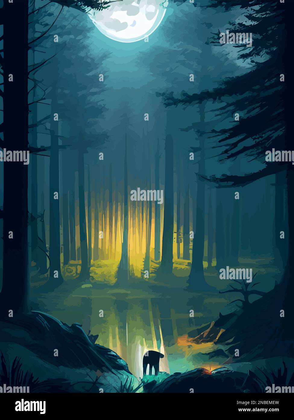 Woodland without forest Stock Vector Images - Alamy