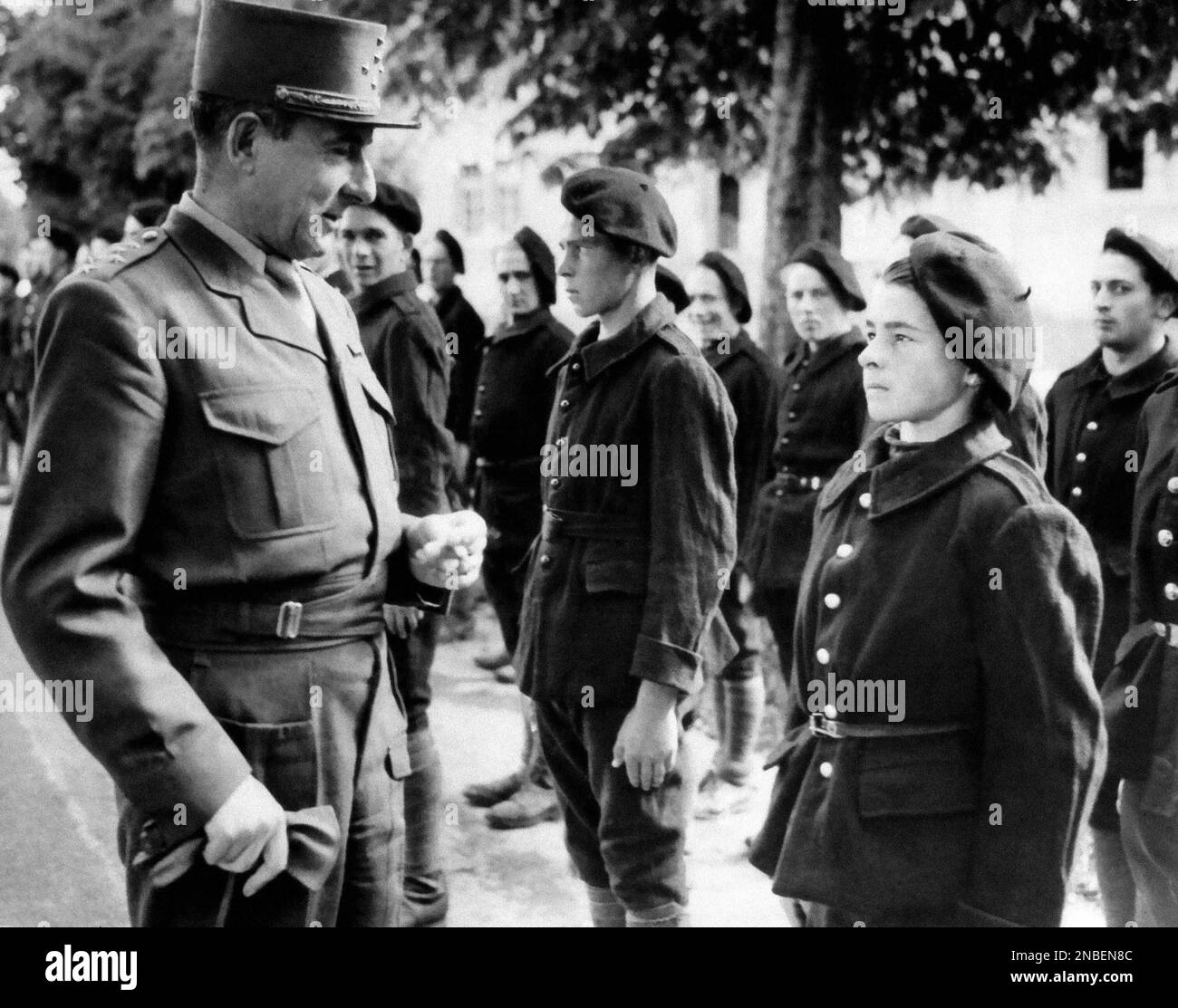 Gen. De Latre de Tassigny, left, commander of the First French Army ...