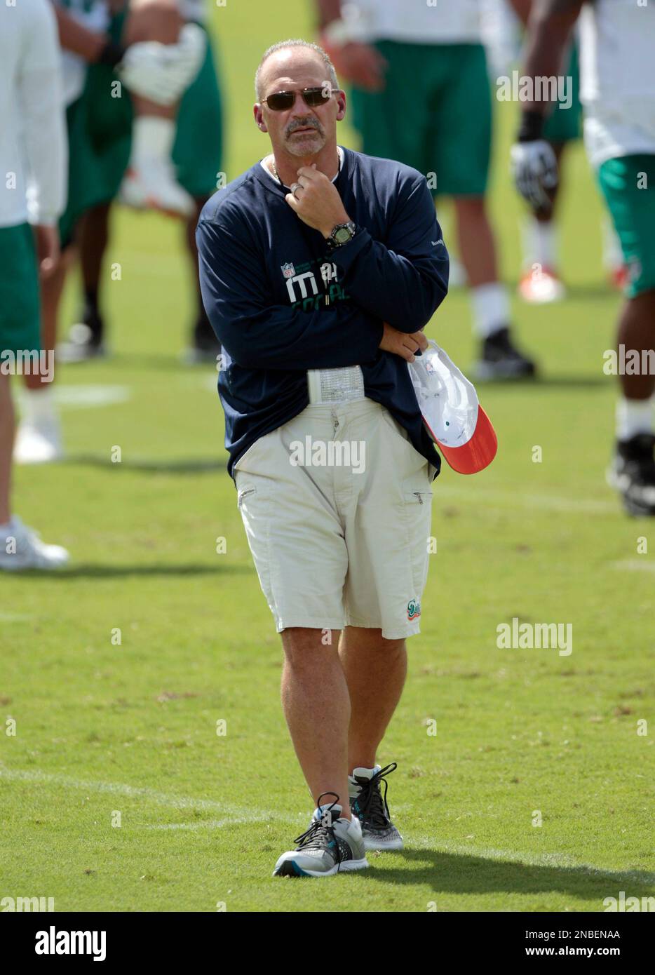 Miami Dolphins head coach Tony Sparano watches his team during the ...