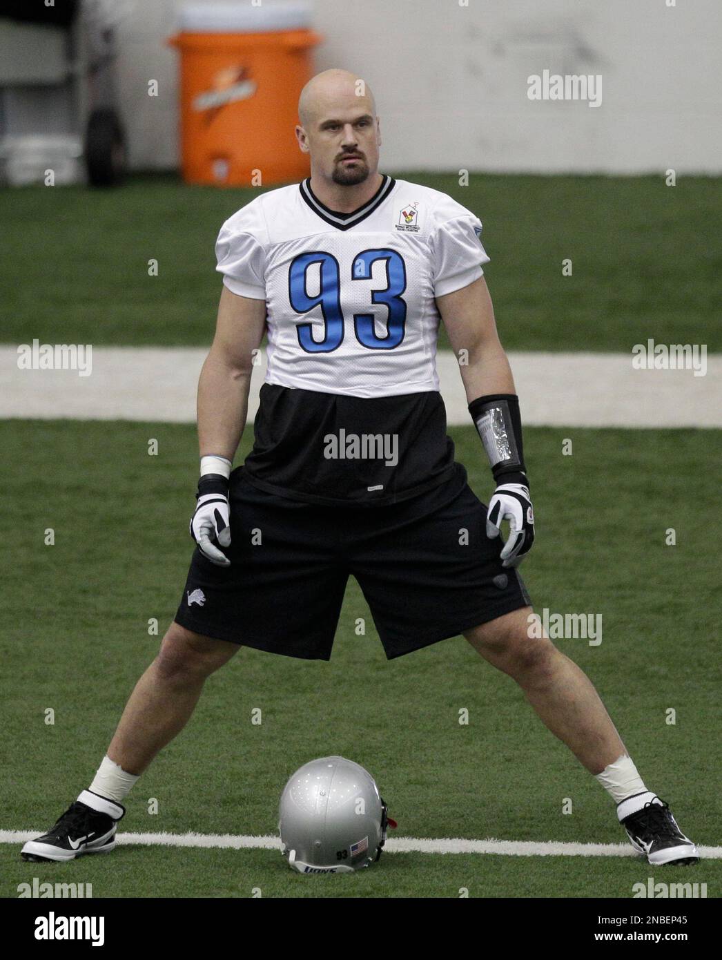 Detroit Lions defensive end Kyle Vanden Bosch is shown during NFL ...