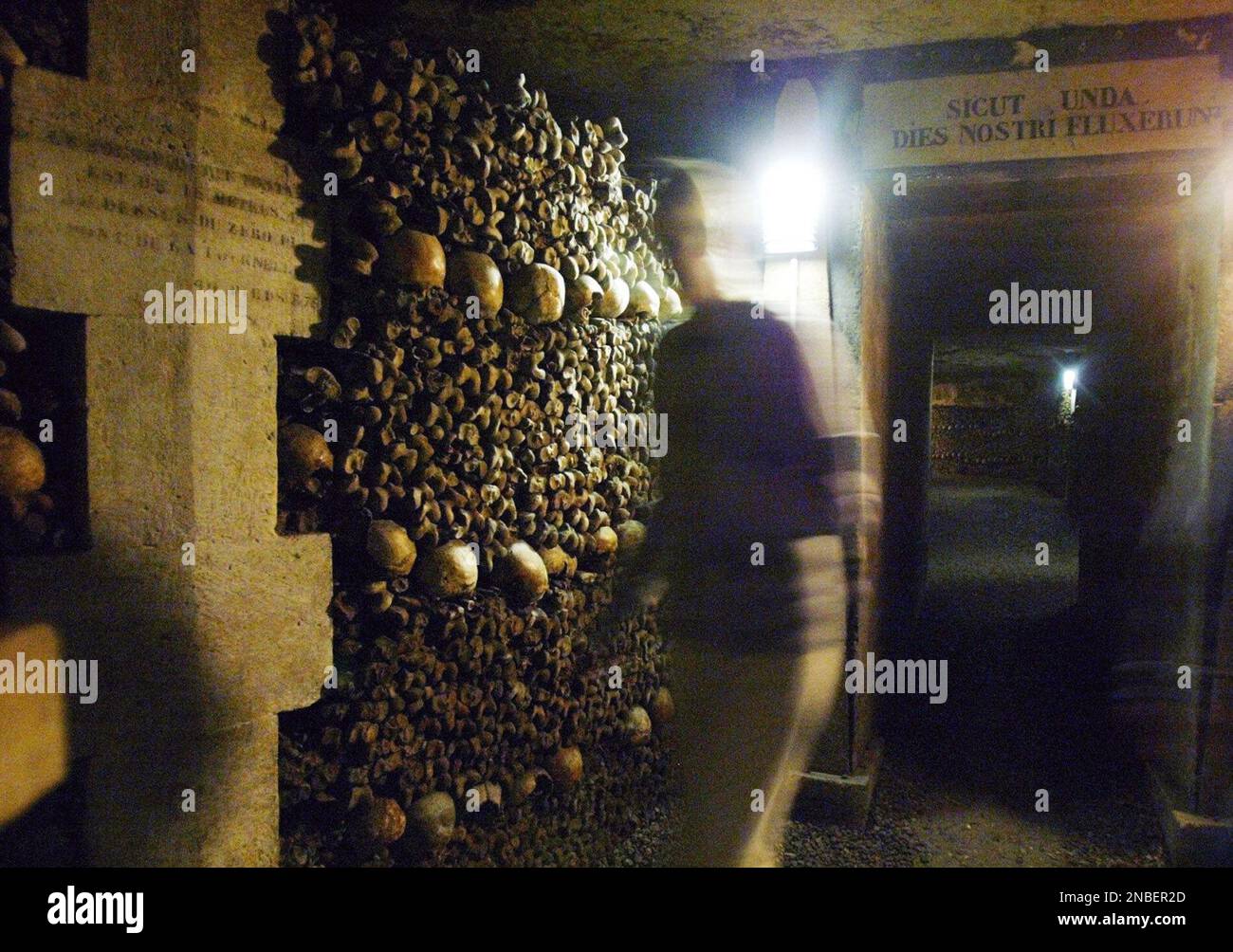 FILE- In this Sept.15, 2004 file photo, a man visits the catacombs, in ...