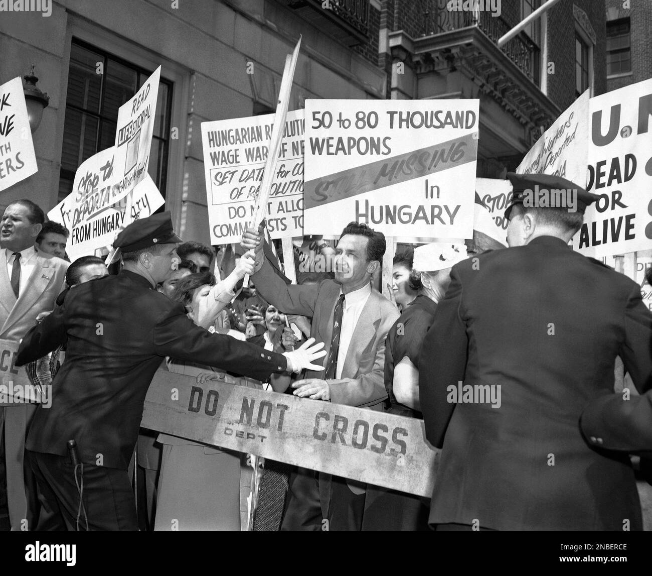 Police Hold Back A Part Of The Several Hundred Men And Women Who Police Hold Back A Part Of The Several Hundred Men And Women Who