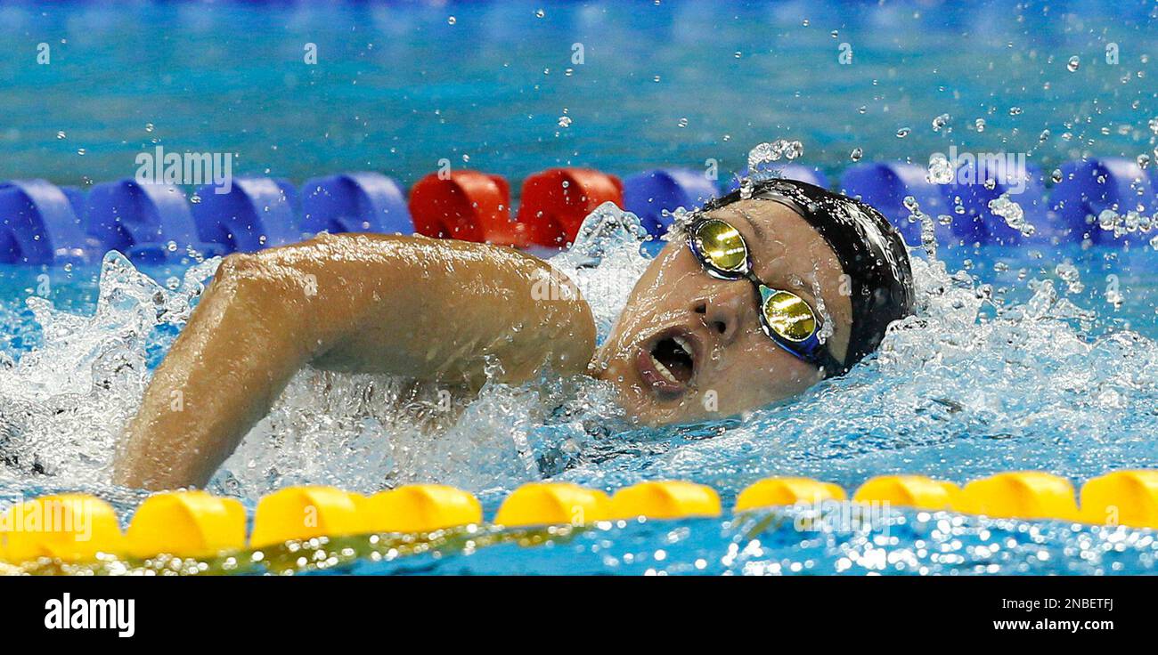 Malaysia's Cai Lin Khoo competes in a women's 800m heat at the FINA ...