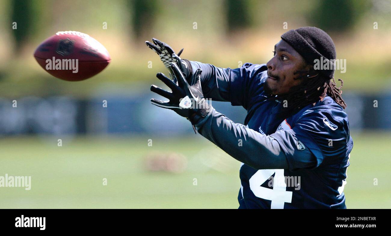 Seattle Seahawks' Marshawn Lynch reaches for a pass at a walk-through ...