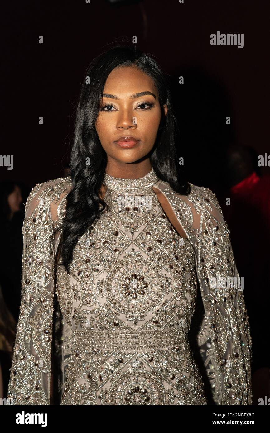 Afiya Bennett attends runway for Cucculelli Shaheen collection Les ...