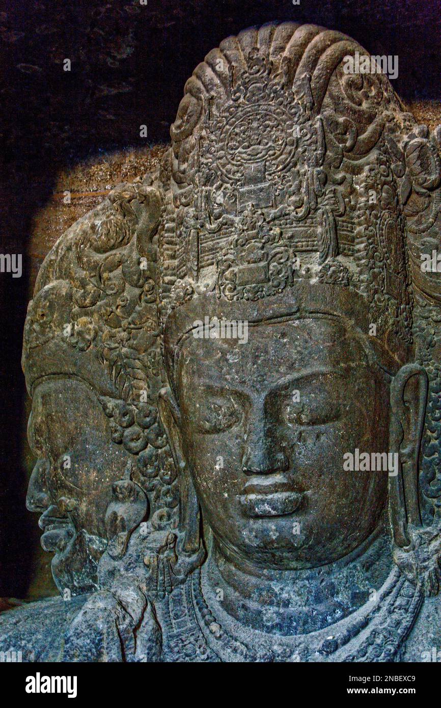 12 12 2006 Elephanta Caves Trimurti Sculpture 2nd century BC Gharapuri ...
