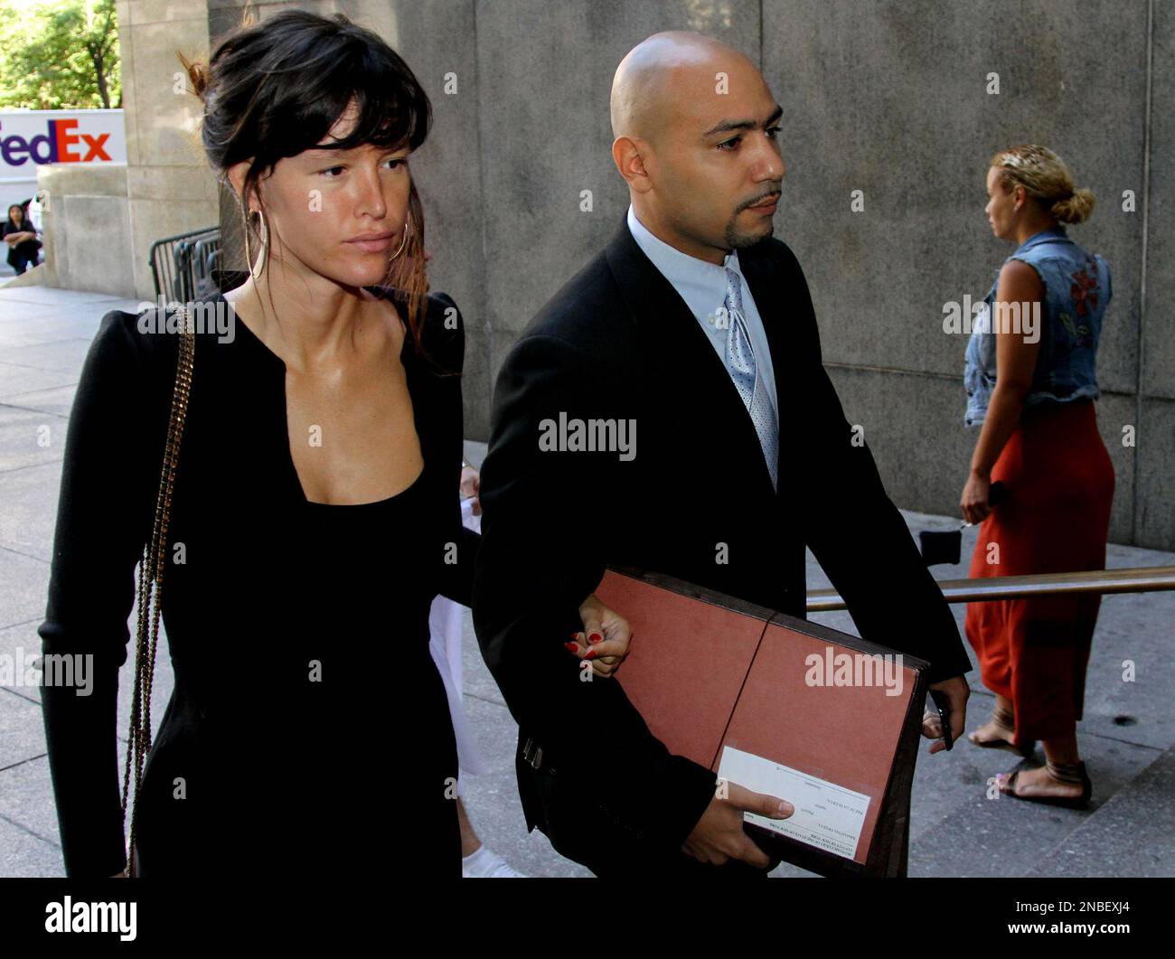 FILE - In this July 14, 2011 file photo, actress Paz de la Huerta walks ...