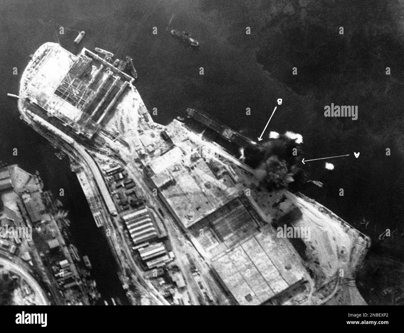Destruction visited on an Axis U-boat base was made in a raid on the ...