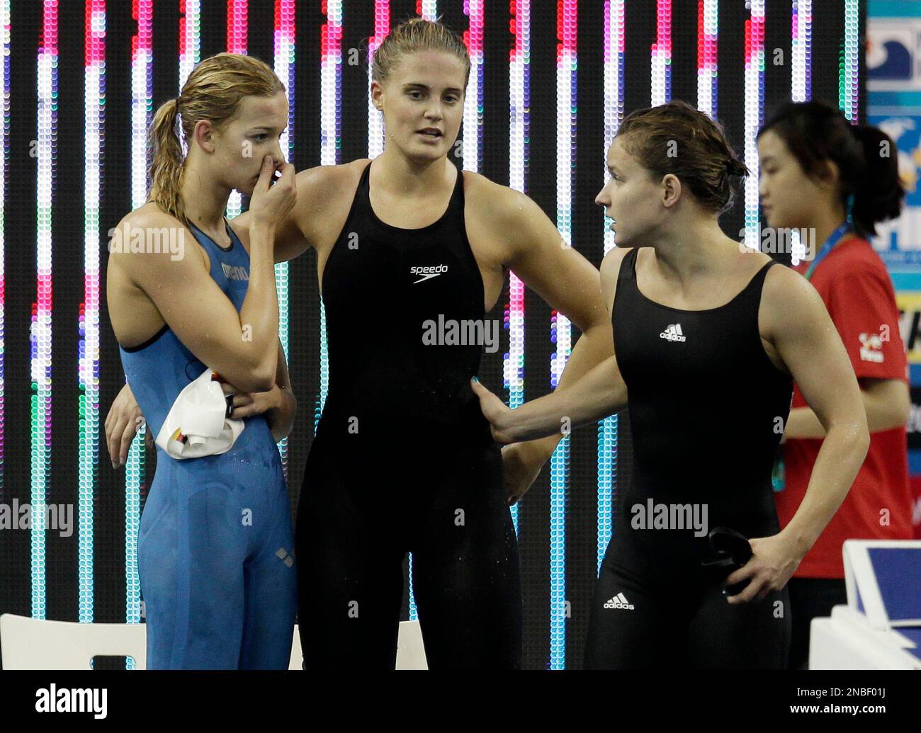 The German 4X200m Freestyle Relay team's members, from left, Daniela ...