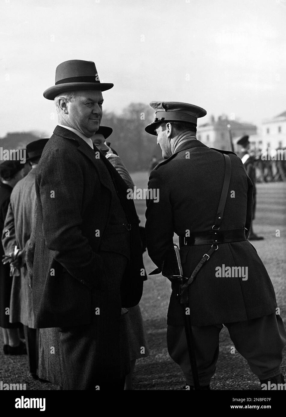 Leslie Hore Belisha, Minister for War, inspected cadets of the Royal ...