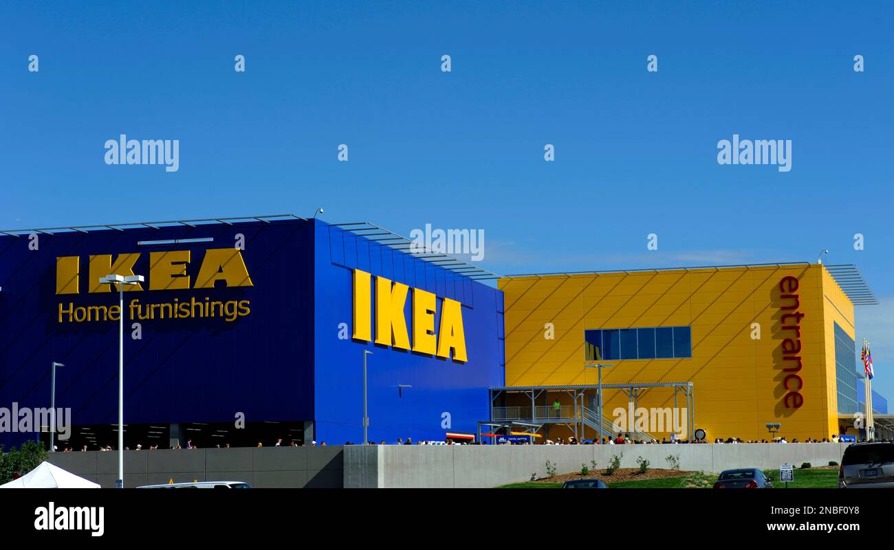 The IKEA grand opening in the Denver suburb of Centennial, Colo ...